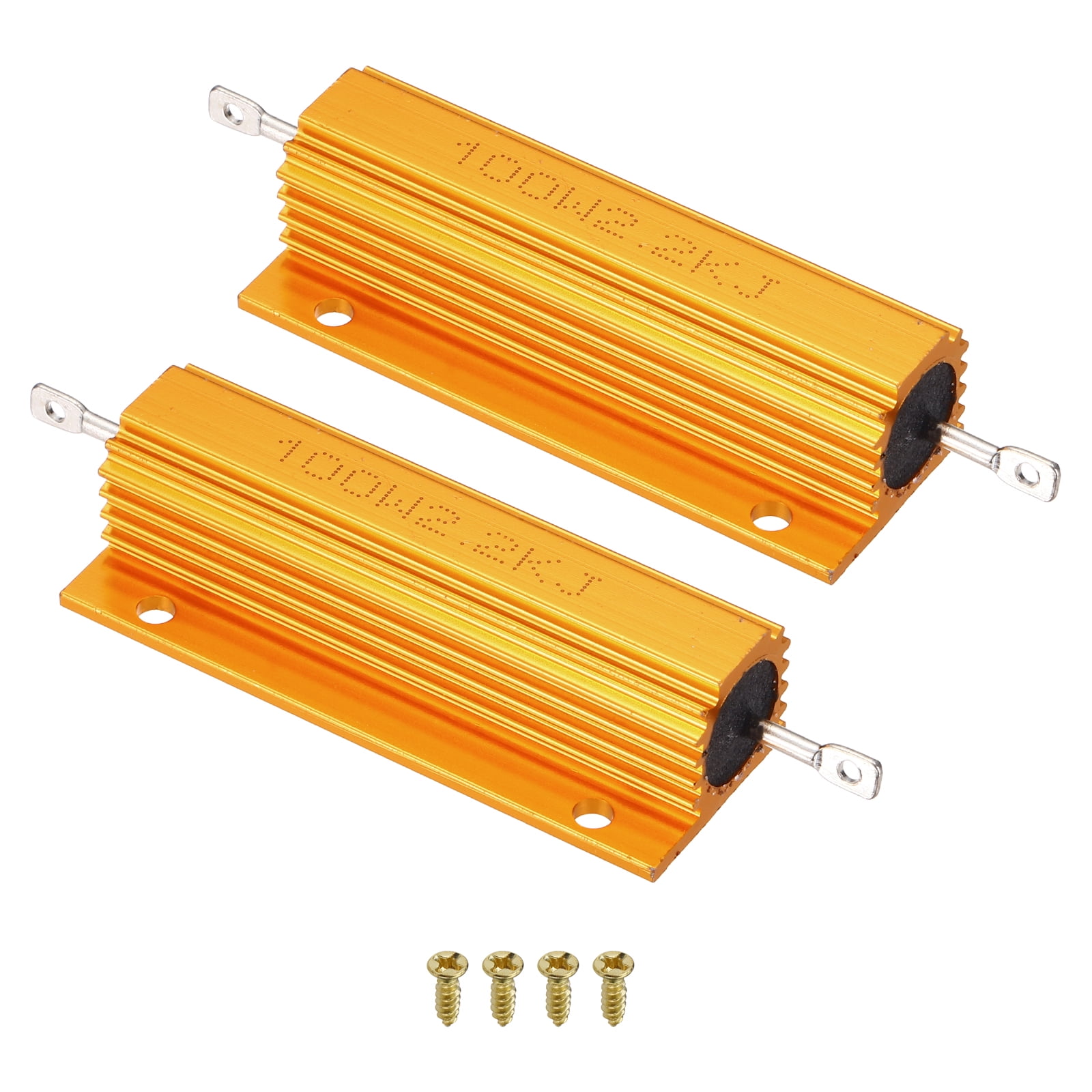 100W 2.2K Ohm Aluminum Shell Resistor Housing Resistor with Screws 2Set ...