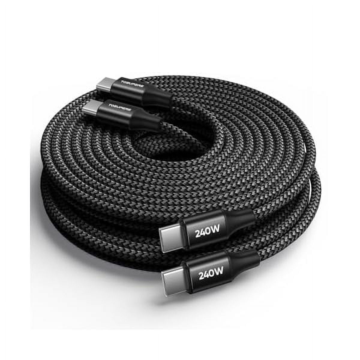 100W/240W USB C to USB C Cable [10ft/2 Pack], Long USBC to USBC Cable ...