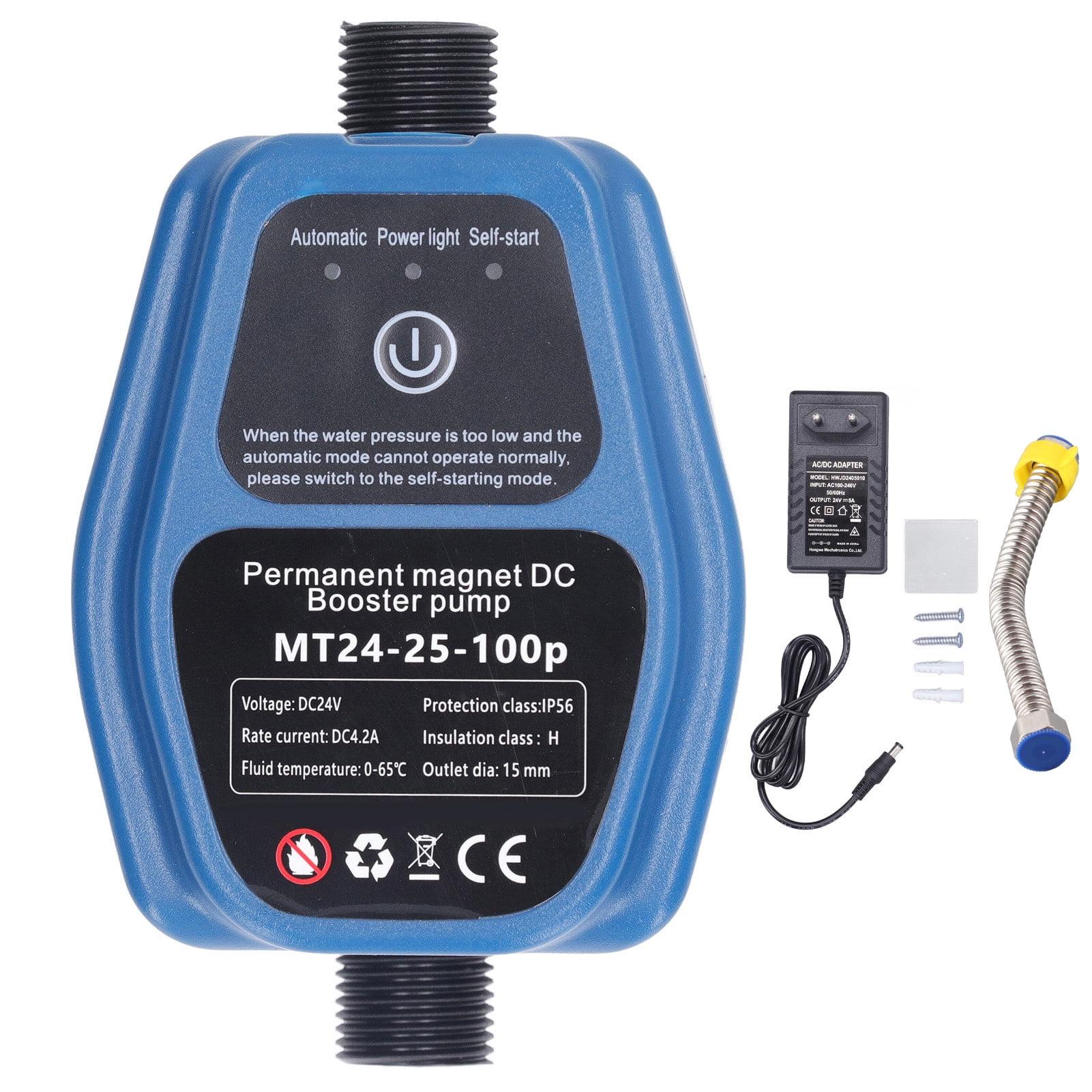 100W 24V 25L IP56 Intelligent Sensing Automatic Shower Booster Pump ...