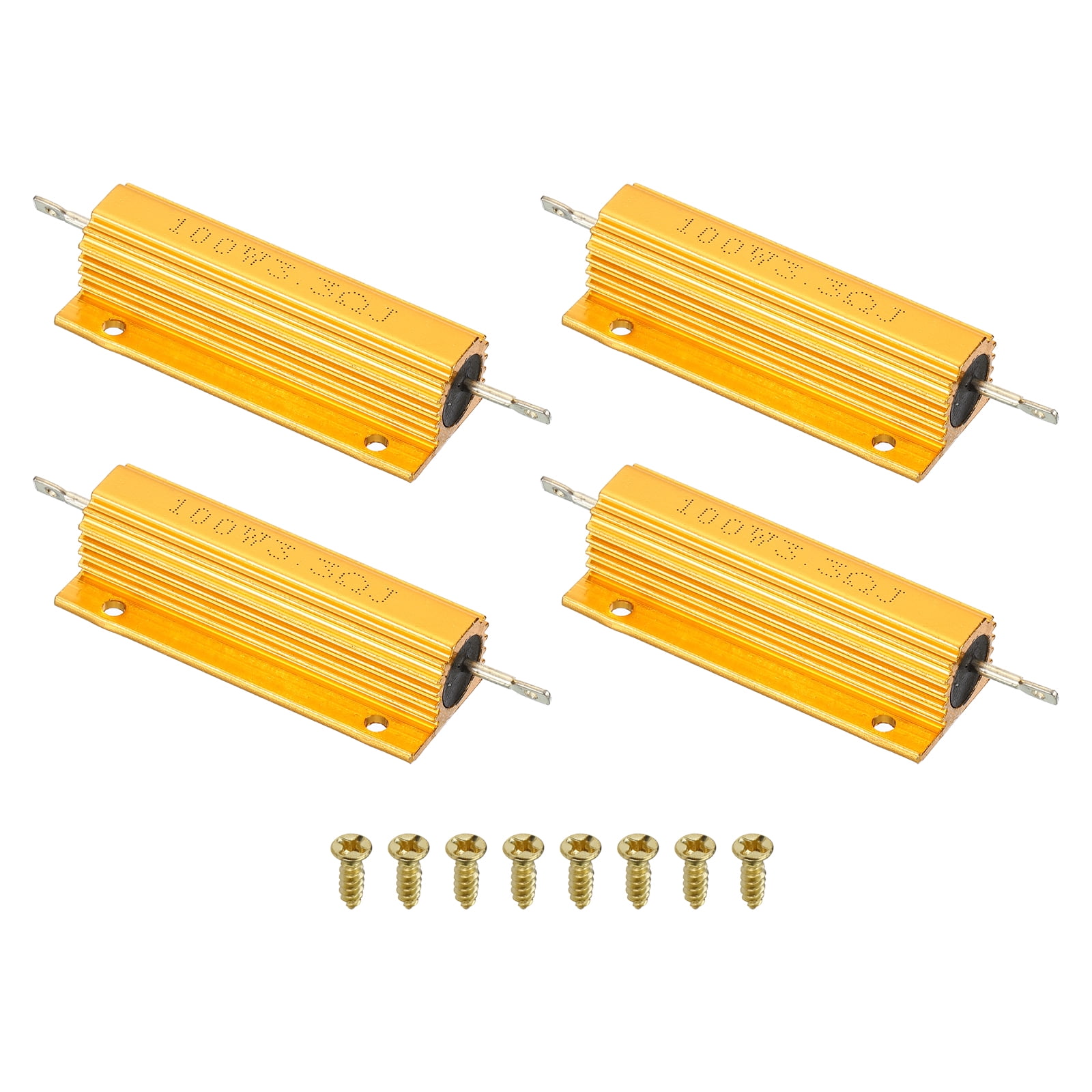 100W 3.3 Ohm Aluminum Shell Resistor Housing Resistor with Screws 4Set ...