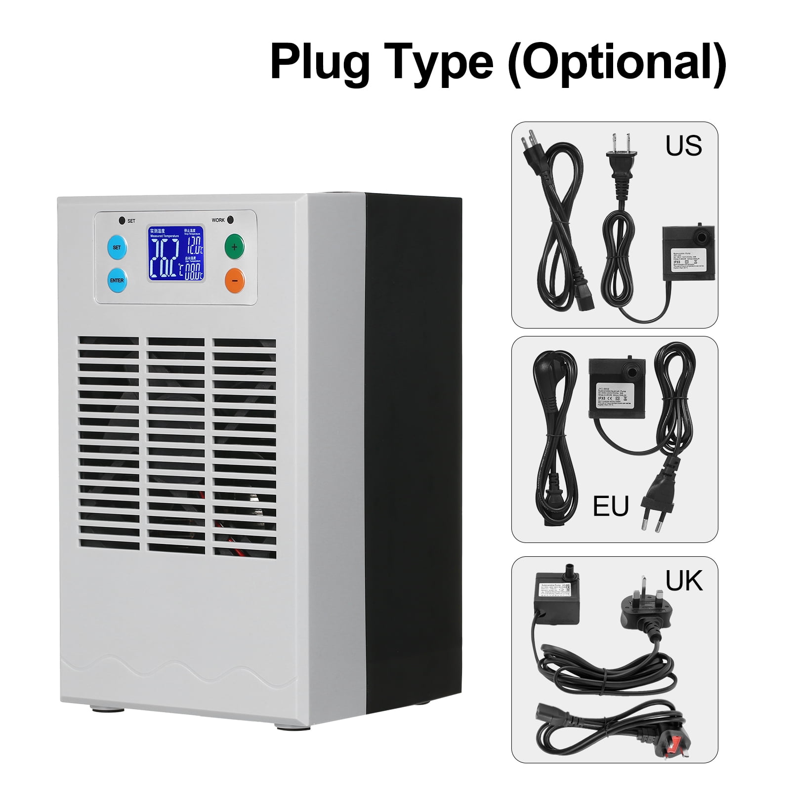 100W 30L Small Fish Tank Water Heater & Chiller Aquarium Chiller ...