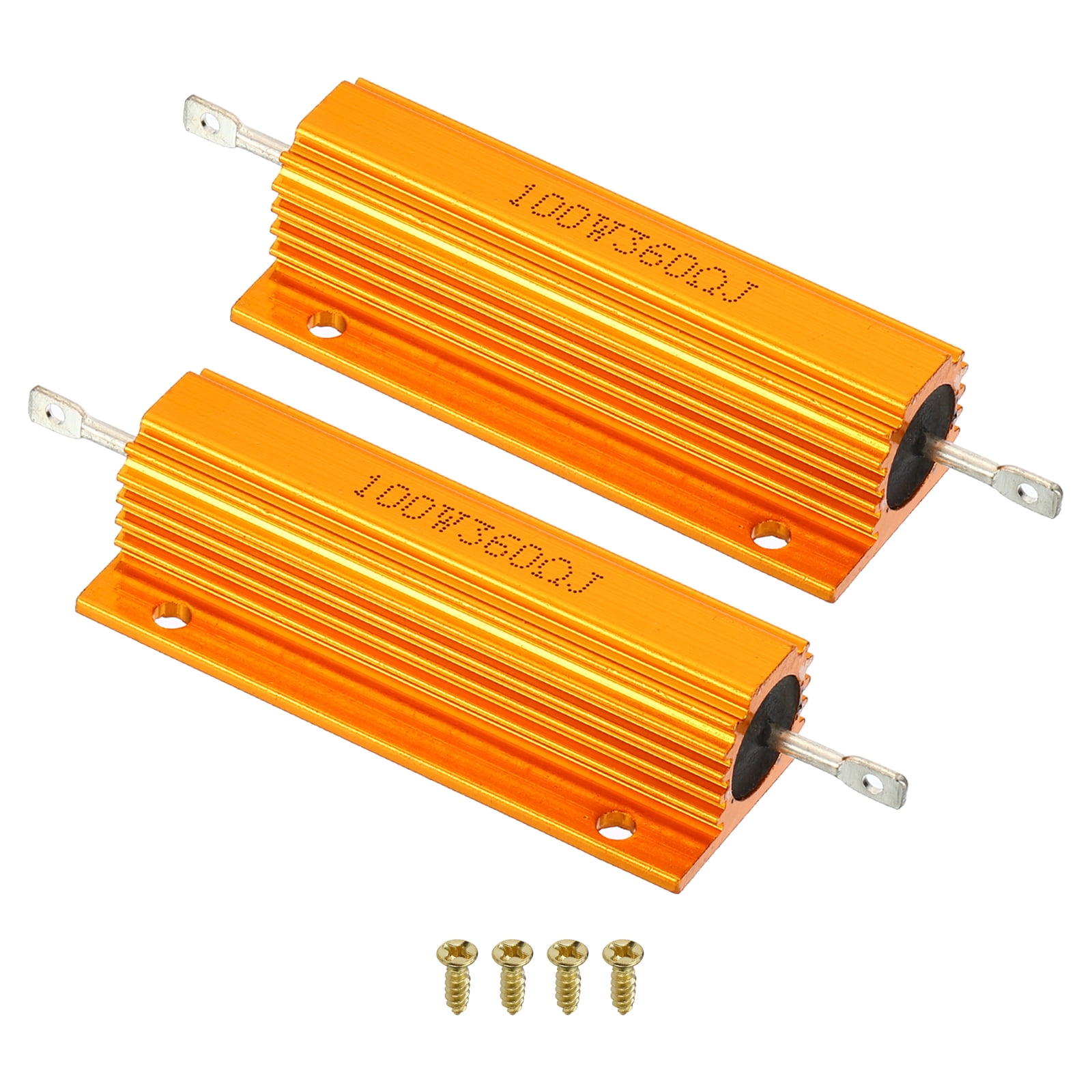100W 360 Ohm Aluminum Shell Resistor Housing Resistor with Screws 2Set ...
