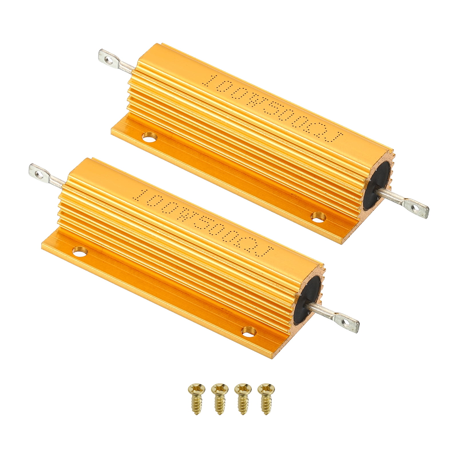 100W 500 Ohm Aluminum Shell Resistor Housing Resistor with Screws 2Set ...