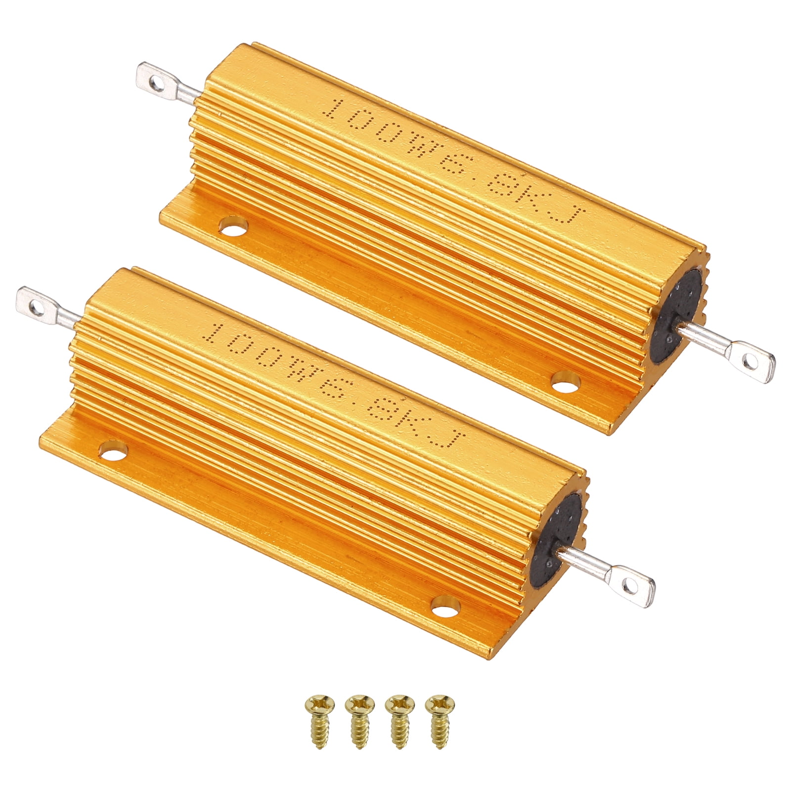 100W 6.8K Ohm Aluminum Shell Resistor Housing Resistor with Screws 2Set ...