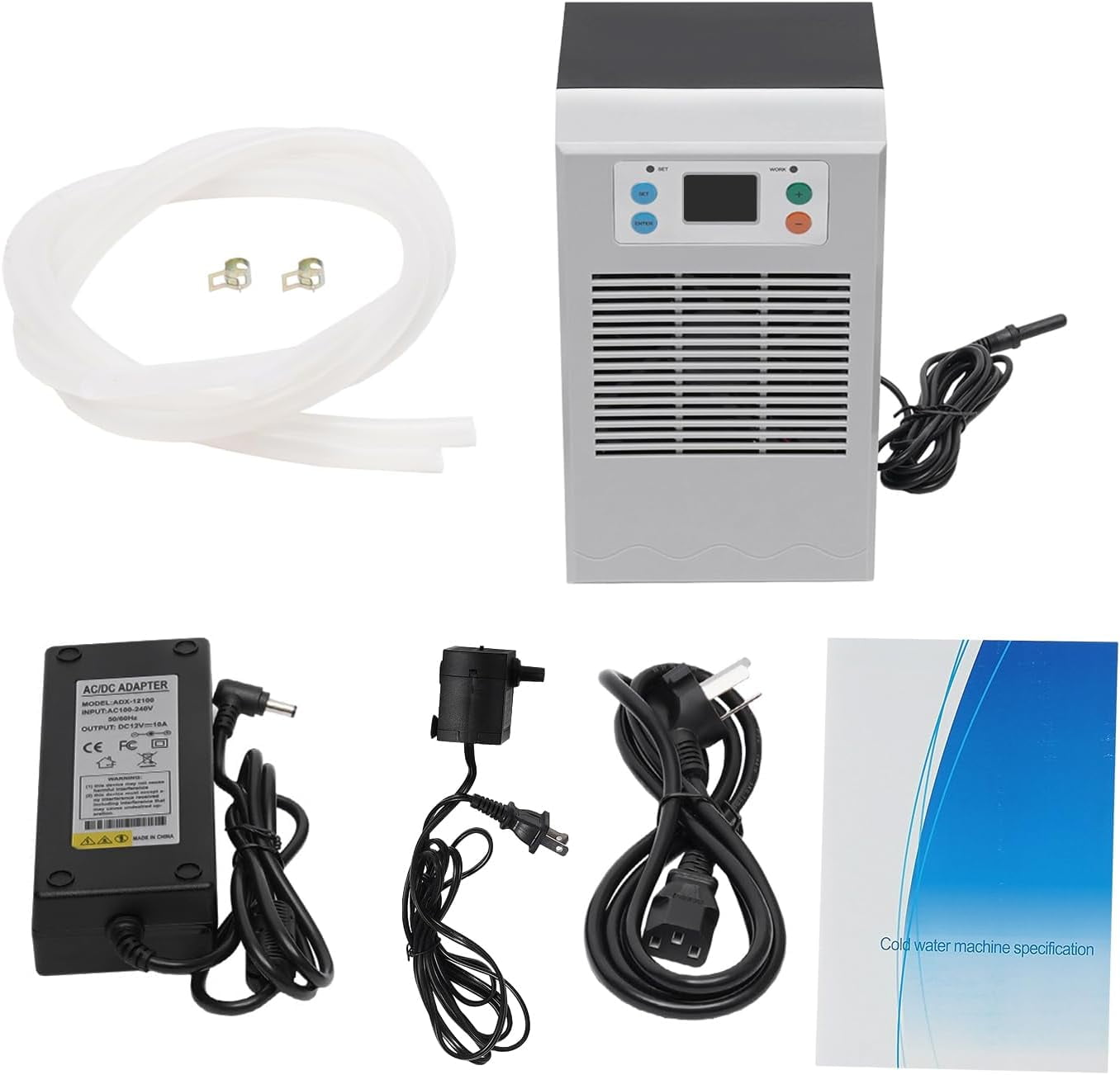 100W Aquarium Water Chiller, Aquarium Chiller Hydroponic Cooler Water ...