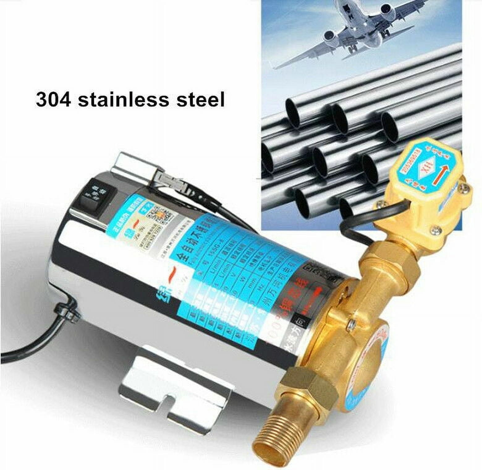 100W Automatic Water Pressure Booster Pump Household Stainless Shower ...