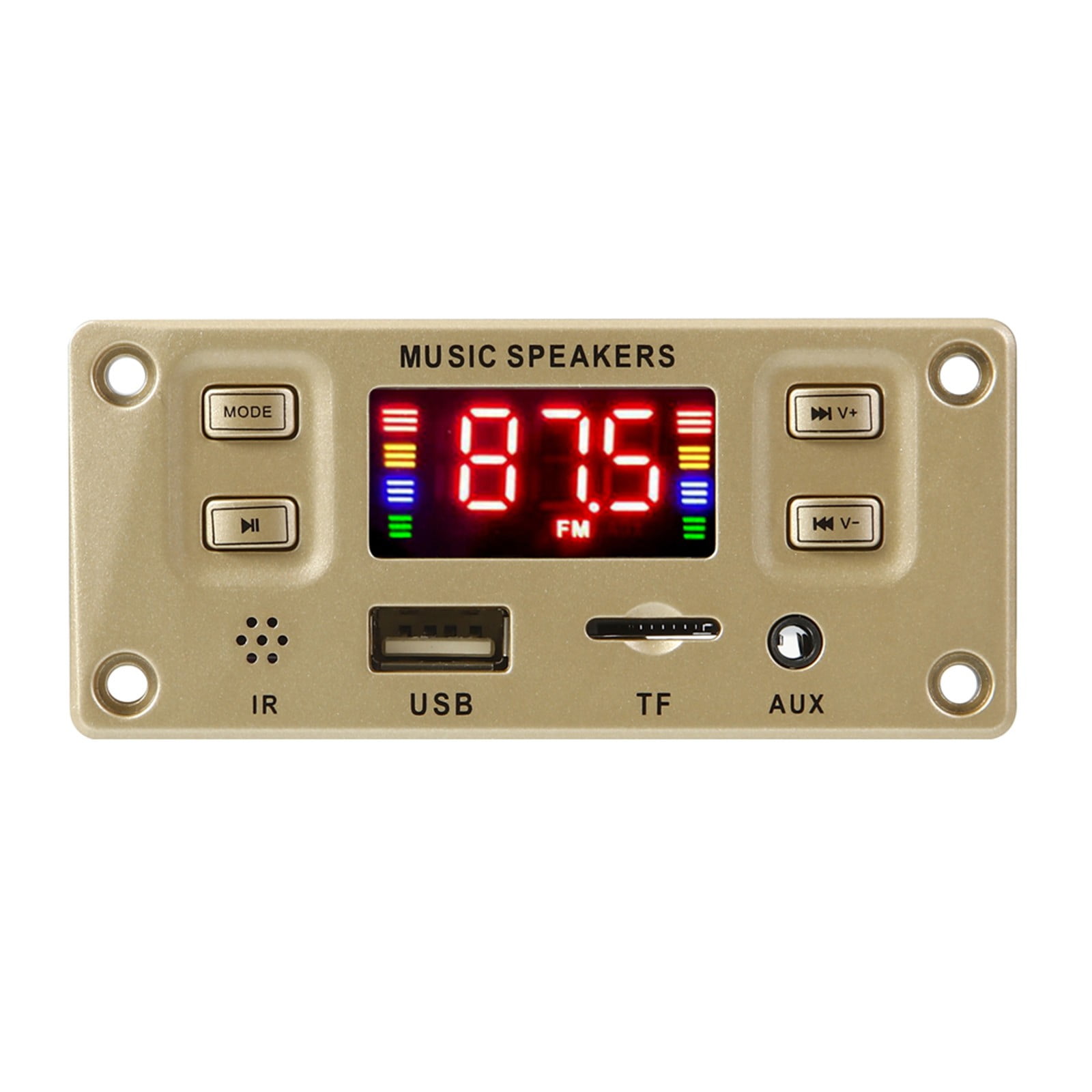 100W Bluetooth Car MP3 Player Hands-Free Calling FM Radio USB Memory ...