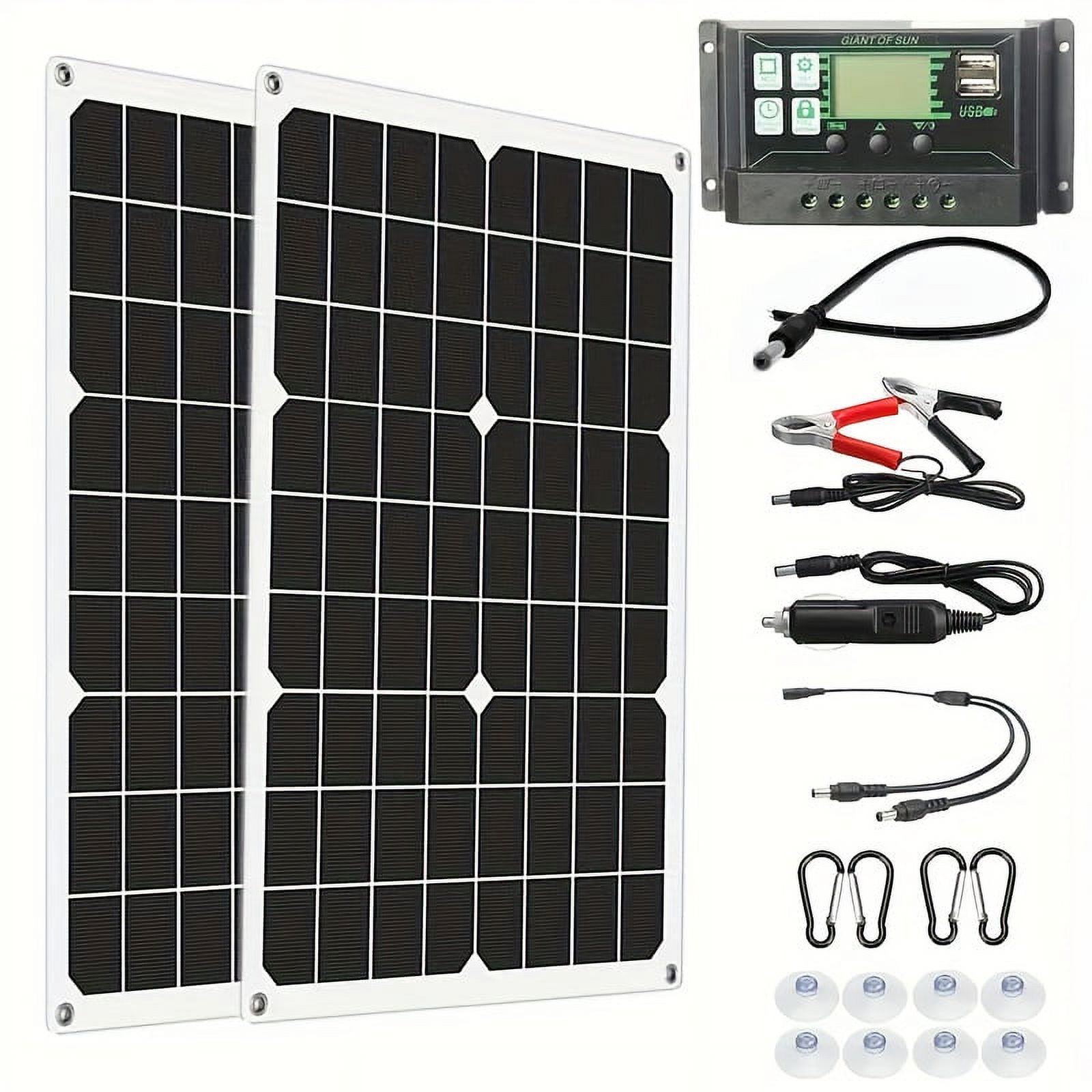 100W Complete Solar Panel Kit - High-Efficiency Charging for On-The-Go ...