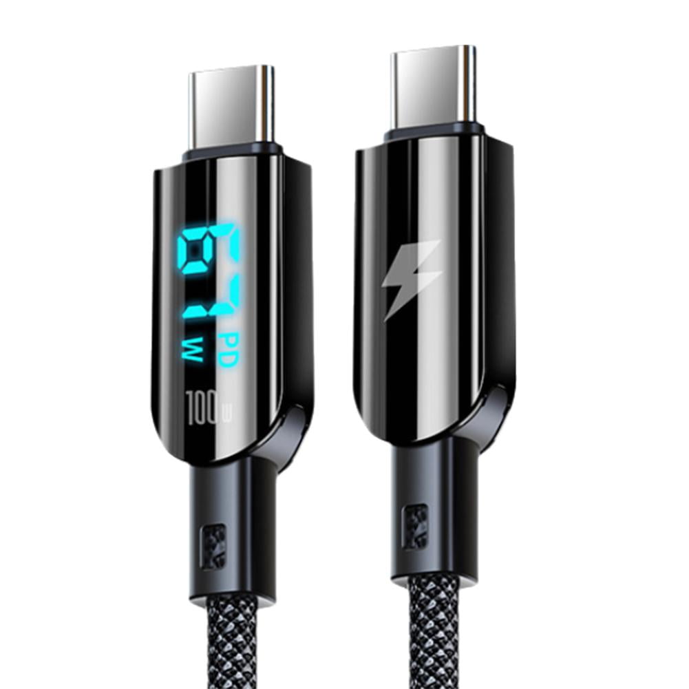 100W Digital Display Data Cable Type C USB PD Fast Charging Cables ...
