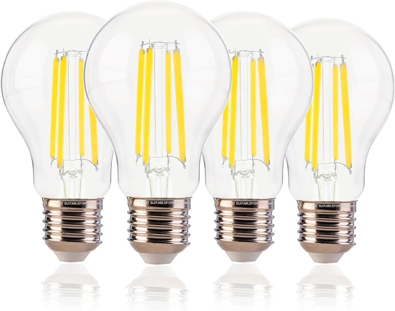 100W Equivt A19 LED Light Bulbs, Efficient 12W, 1600Lume, 5000K ...