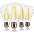 100W Equivt A19 LED Light Bulbs, Efficient 12W, 1600Lume, 5000K ...