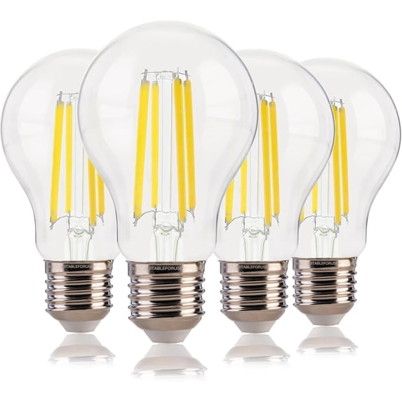 100W Equivt A19 LED Light Bulbs, Efficient 12W, 1600Lume, 5000K ...