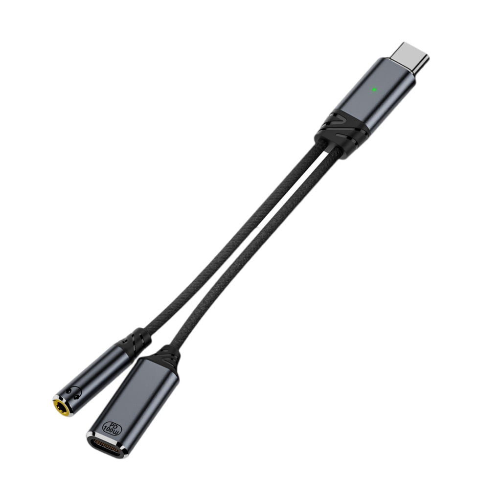 100W Fast Charging Double Head USB C Splitter Headphone Charging ...