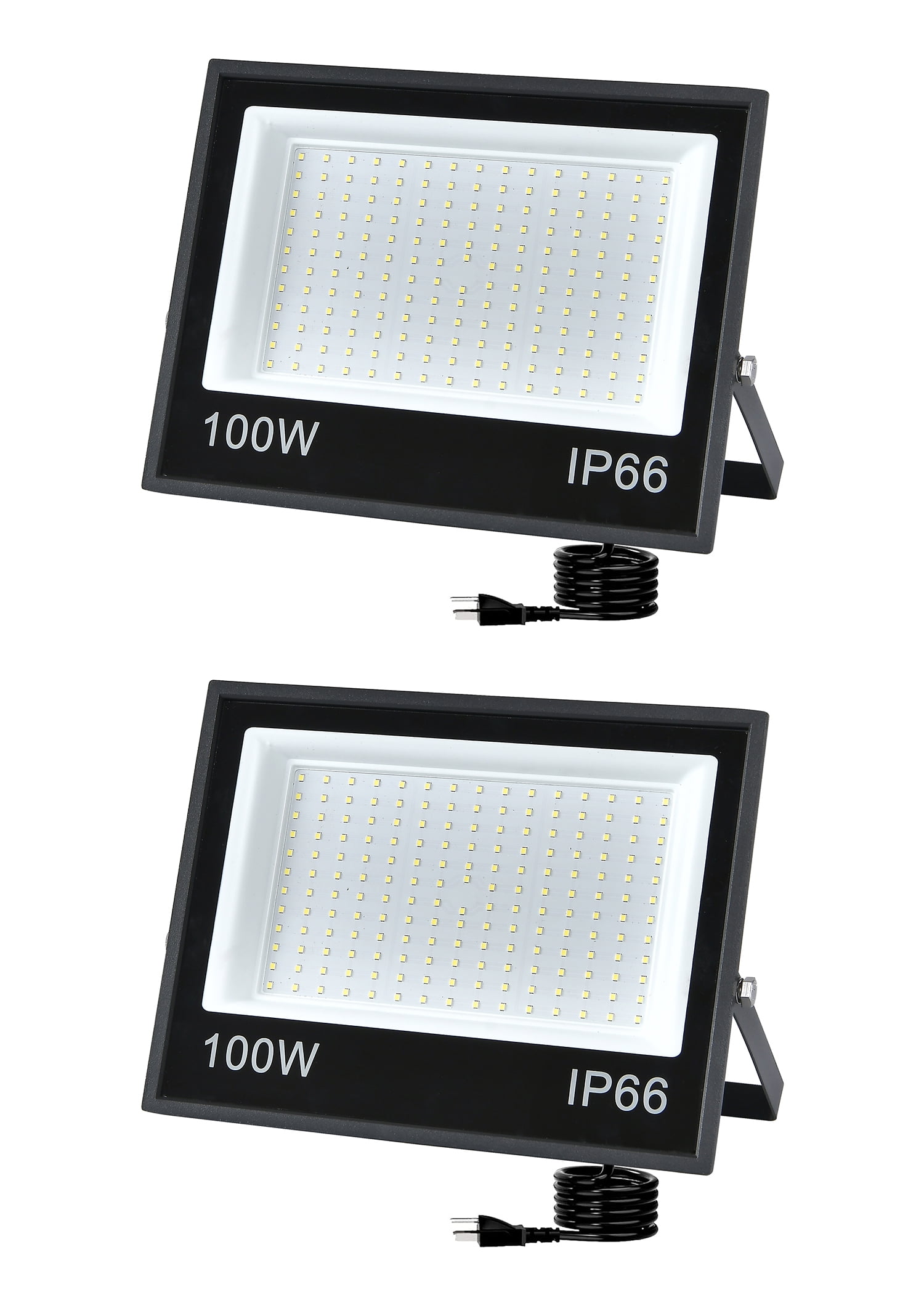 100W Flood Lights, 13500lm Bright LED Work Light with Plug, Daylight ...