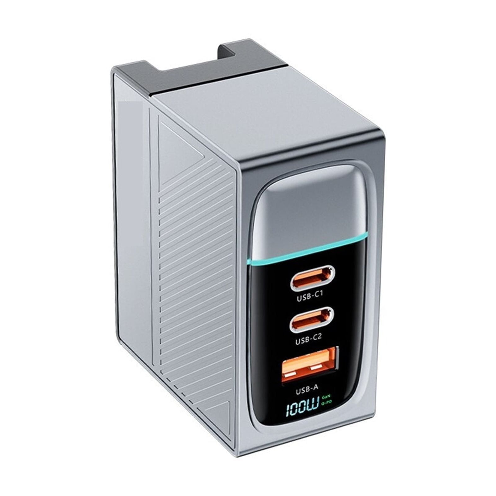100W GaN Charger QC4.0 PD 67W 65W PPS Display Portable Multi USB Type C ...