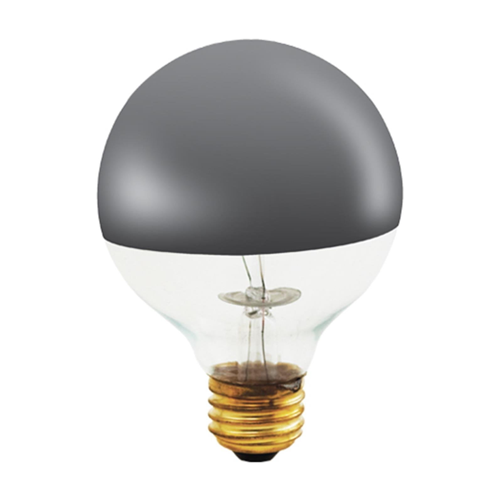 100W Half Chrome G25 Globe Shape Bulb [Set of 4] - Walmart.com