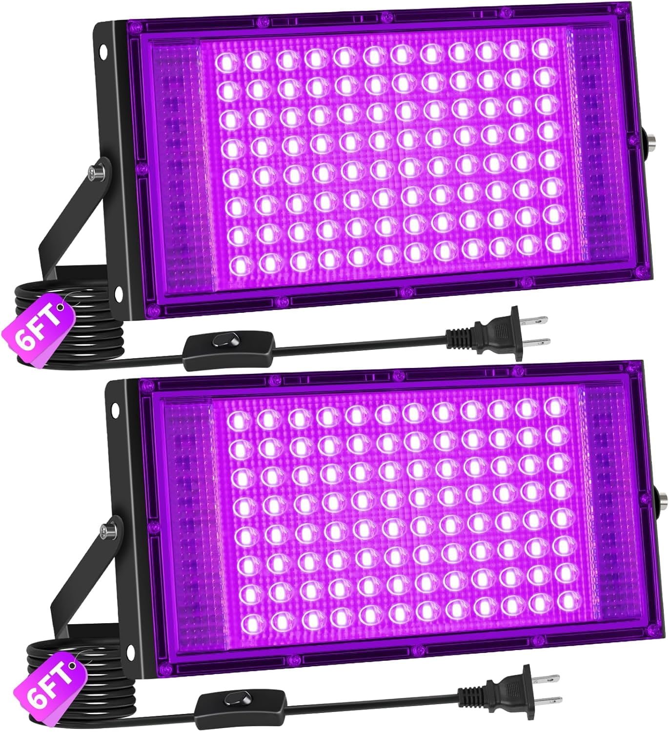 100W LED Black Lights, Blacklight Flood Light for Halloween Decorations ...