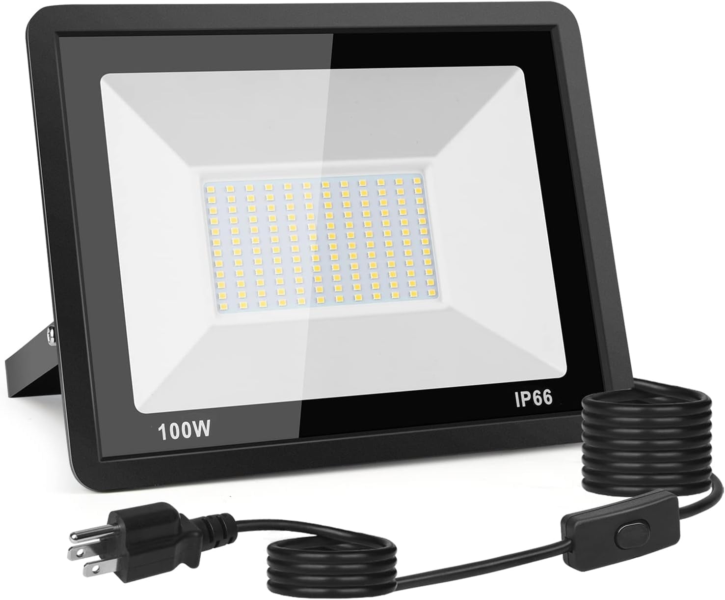 100W LED Flood Light Outdoor, 10000LM LED Work Light with Plug and ...