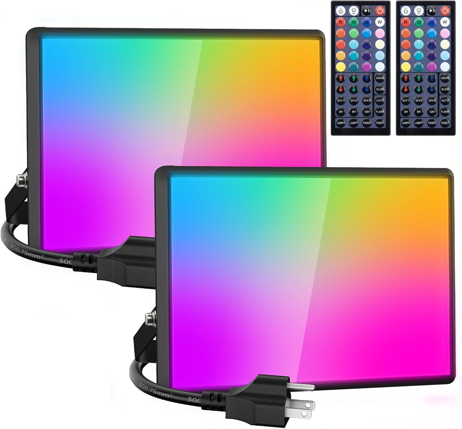 100W LED Flood Light Outdoor, 2700K Warm White RGB Flood Lights with ...