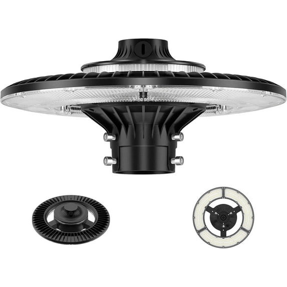 100W LED Post Top Light with Photocell, 14000Lm 5000K Circular Area ...