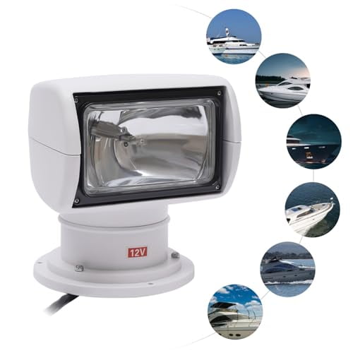 100W Marine Boat Spotlight Searchlight,360° Rotate Remote Control ...