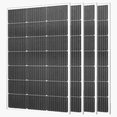 100W Monocrystalline Solar Panel 4PCS, 23% Efficiency PV Module, IP65 ...