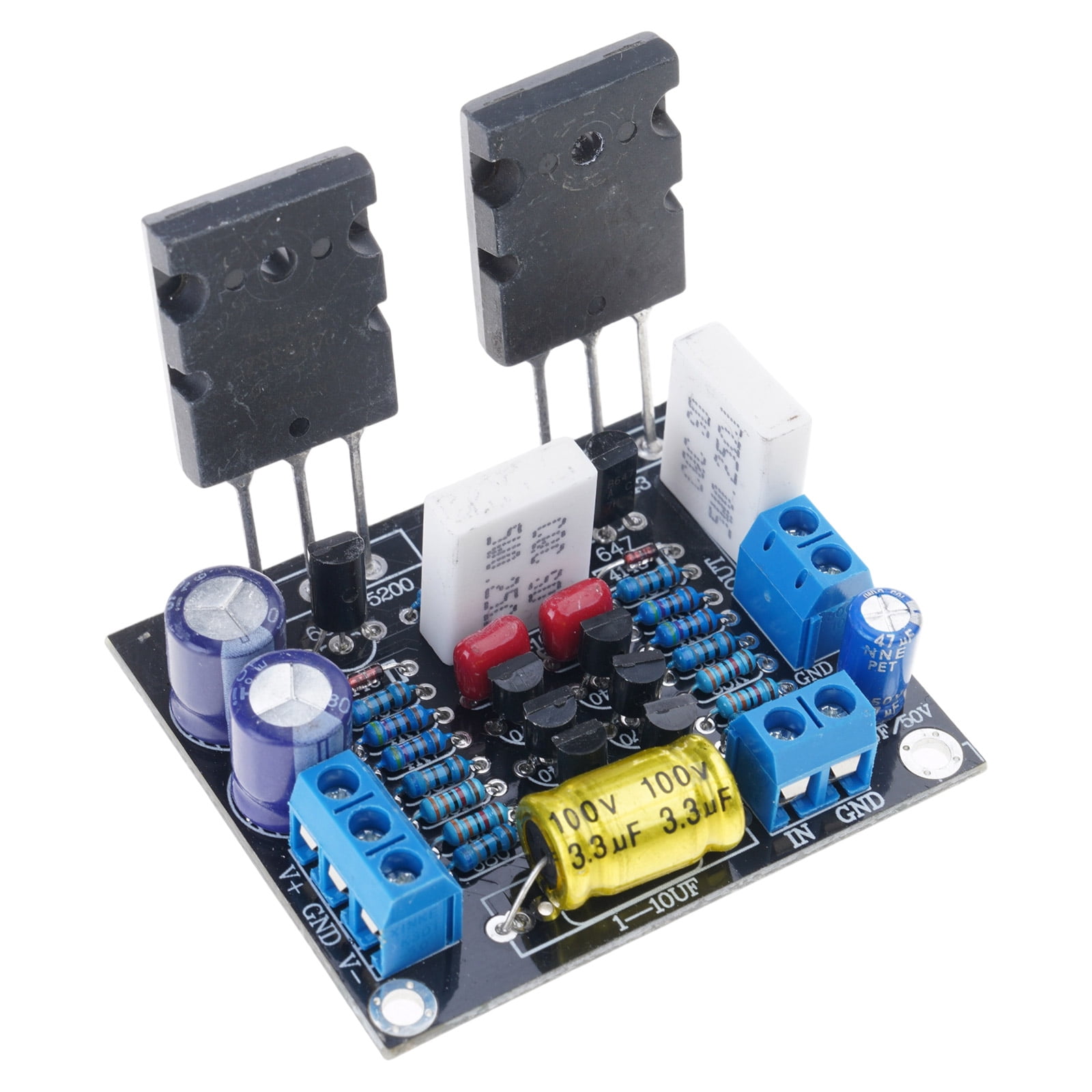 100W Output 2SC5200 2SA1943 20-50V Single Channel Power Amplifier Board ...
