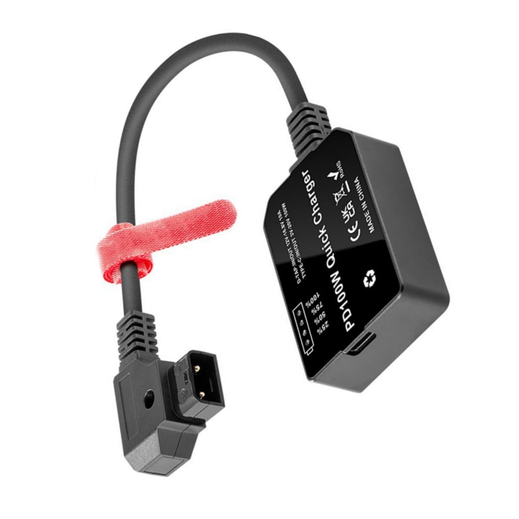 100W Output V Mount Adapter Right Angle Type C to D-tap Power Cable Bi ...