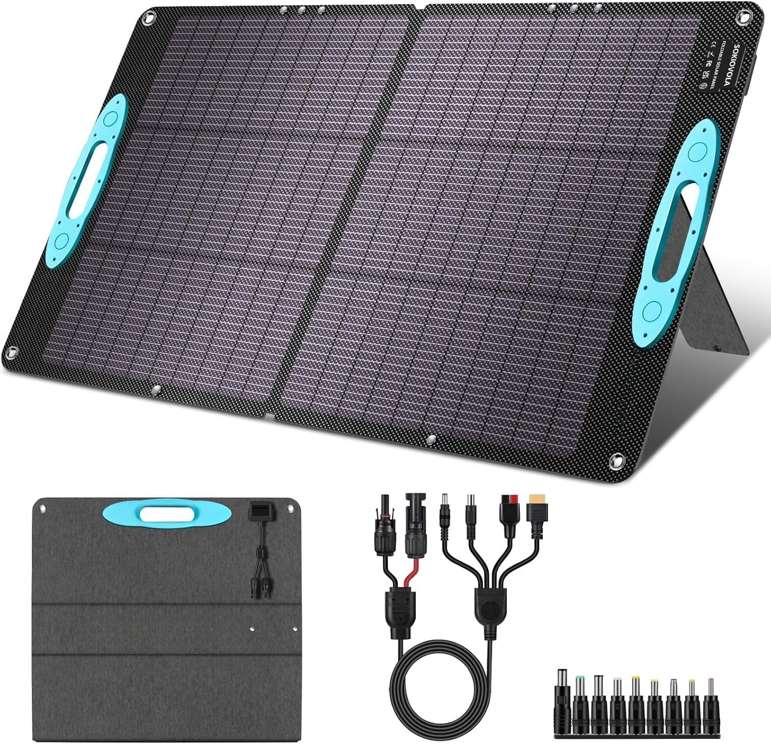 100W Portable Solar Panel for Power Station,ETFE Portable Foldable ...