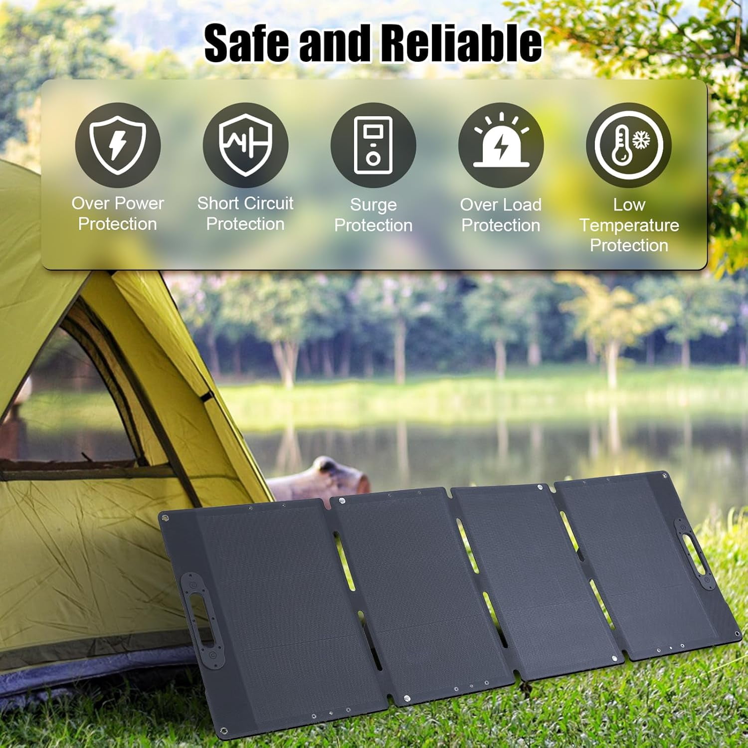 100W Portable Solar Panel for Power Station,Foldable Solar Panel ...