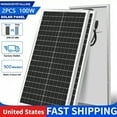 SolarHorizon 200W Solar Panel - 2PCS 100W Monocrystalline, Waterproof ...