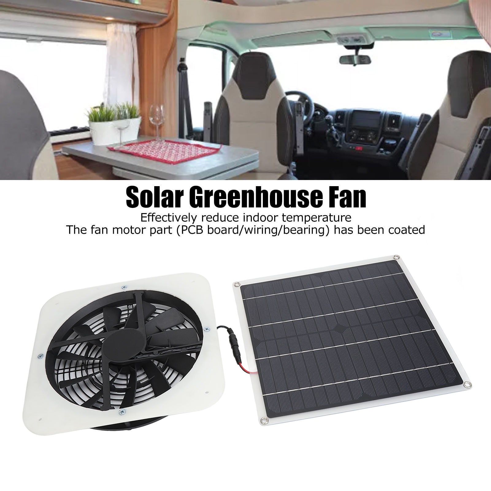 100W Solar Panel Fan Kit For Sheds Greenhouses, Powerful Exhaust ...