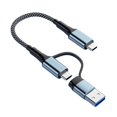100W Super Fast Charging Data Cable 2 in 1 Type C Charging Wire with 4K ...