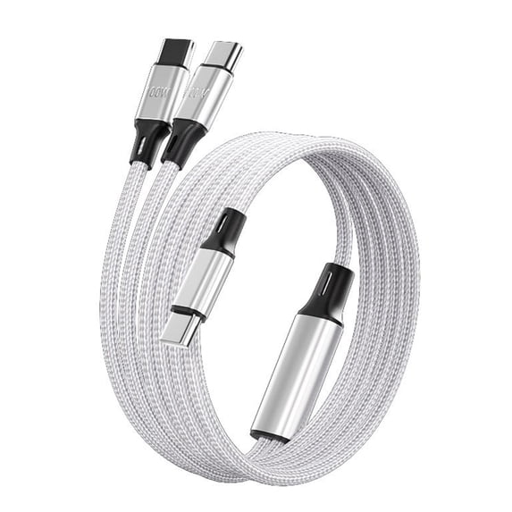 100W Type C Charging Cable 100W USB C to Double USB C Cord Type C ...