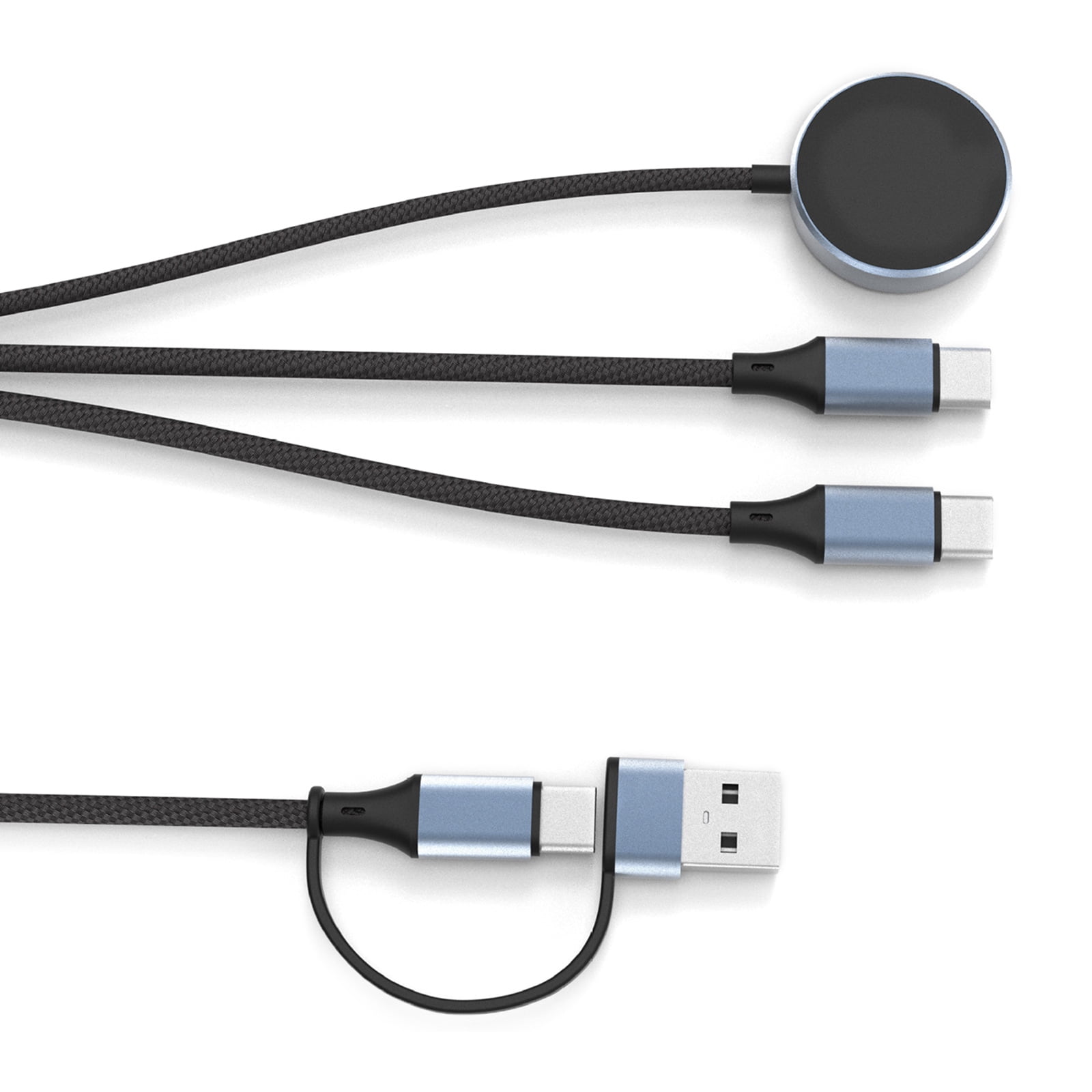 100W USB A USB C to Type C Multiple Charging Braided Cable 5 in 1 Fast ...