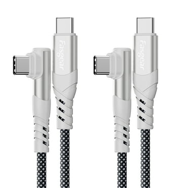 Fasgear 100W USB C to Type C 90 Degree Cable 6ft,USB3.1 Gen 2 10Gbps ...