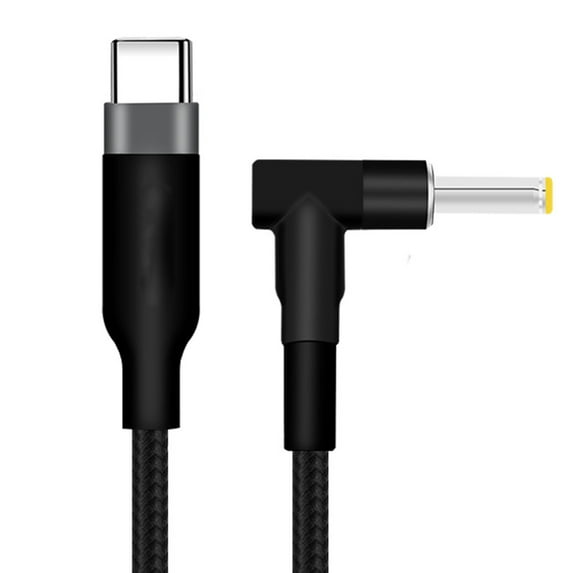 100W USB C Male to 5.5x2.5mm Notebook Charging Cable for Laptops Woven ...