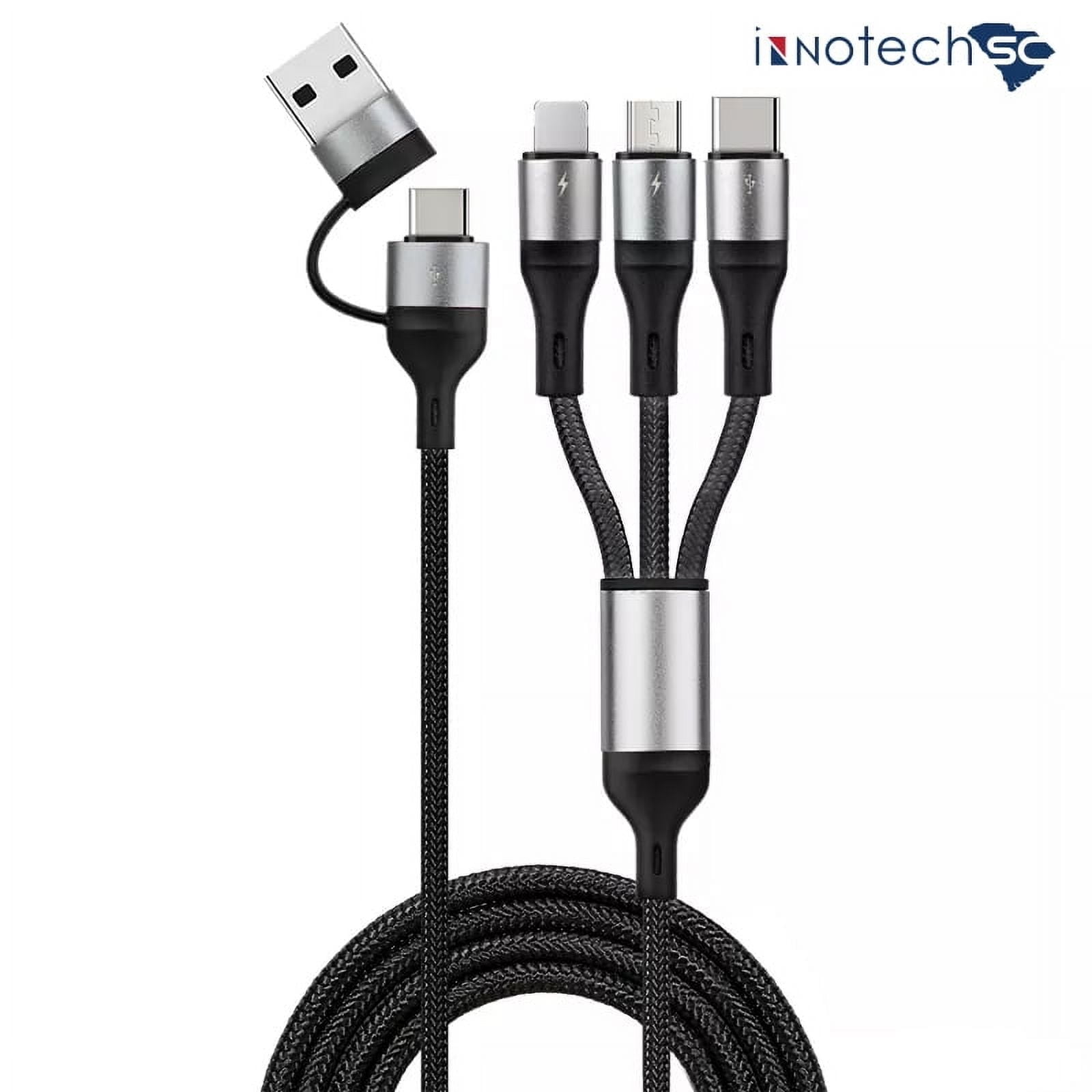 100W USB C to Multi Charging Cable, Y QC 5A 2-in-1 USB A to C PD Port ...