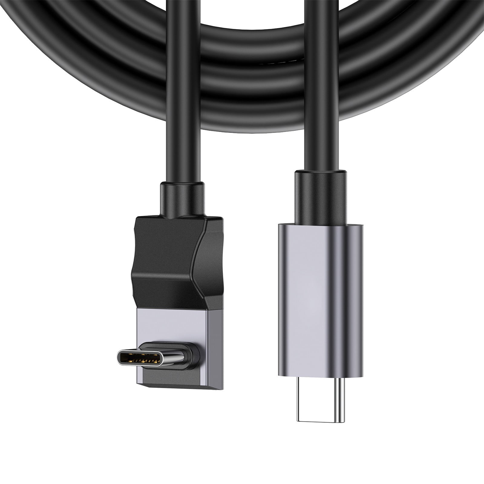 100W USB C to Type C Cable 90 Degree 5A Marker Chip 4K Video Transfer ...