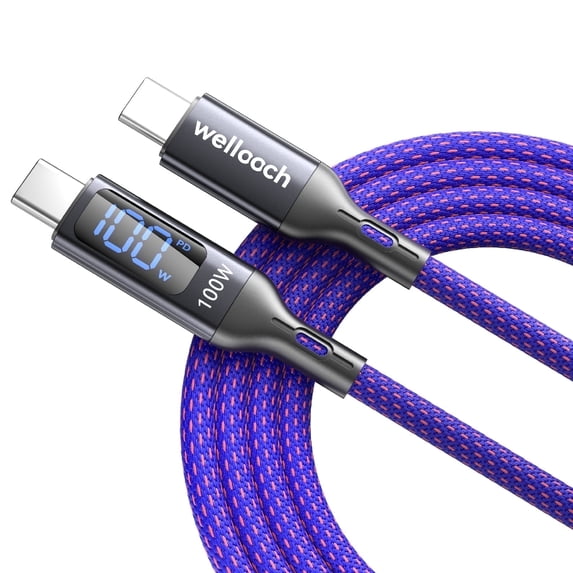 100W USB C to USB C cable with Intelligent Current Chip & Digital ...