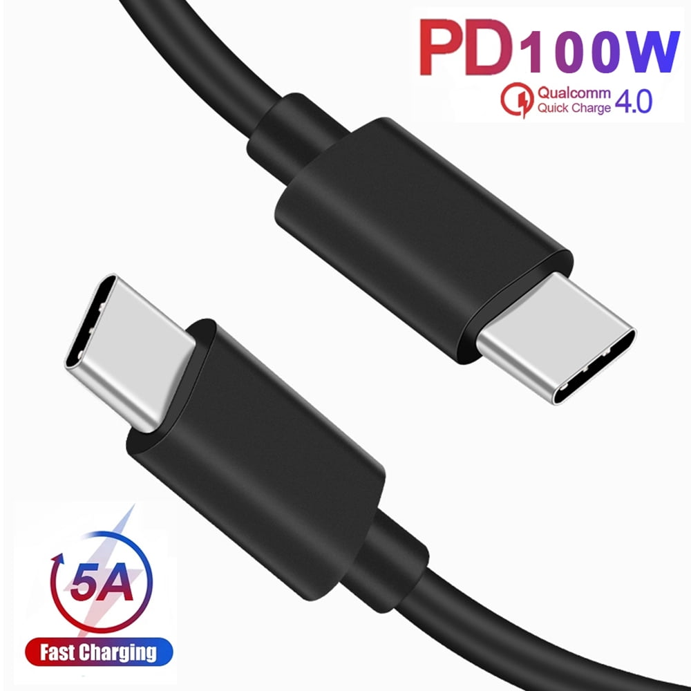 100W USB Type C To USB C Cable USB-C PD Fast Charging Charger Wire Cord ...