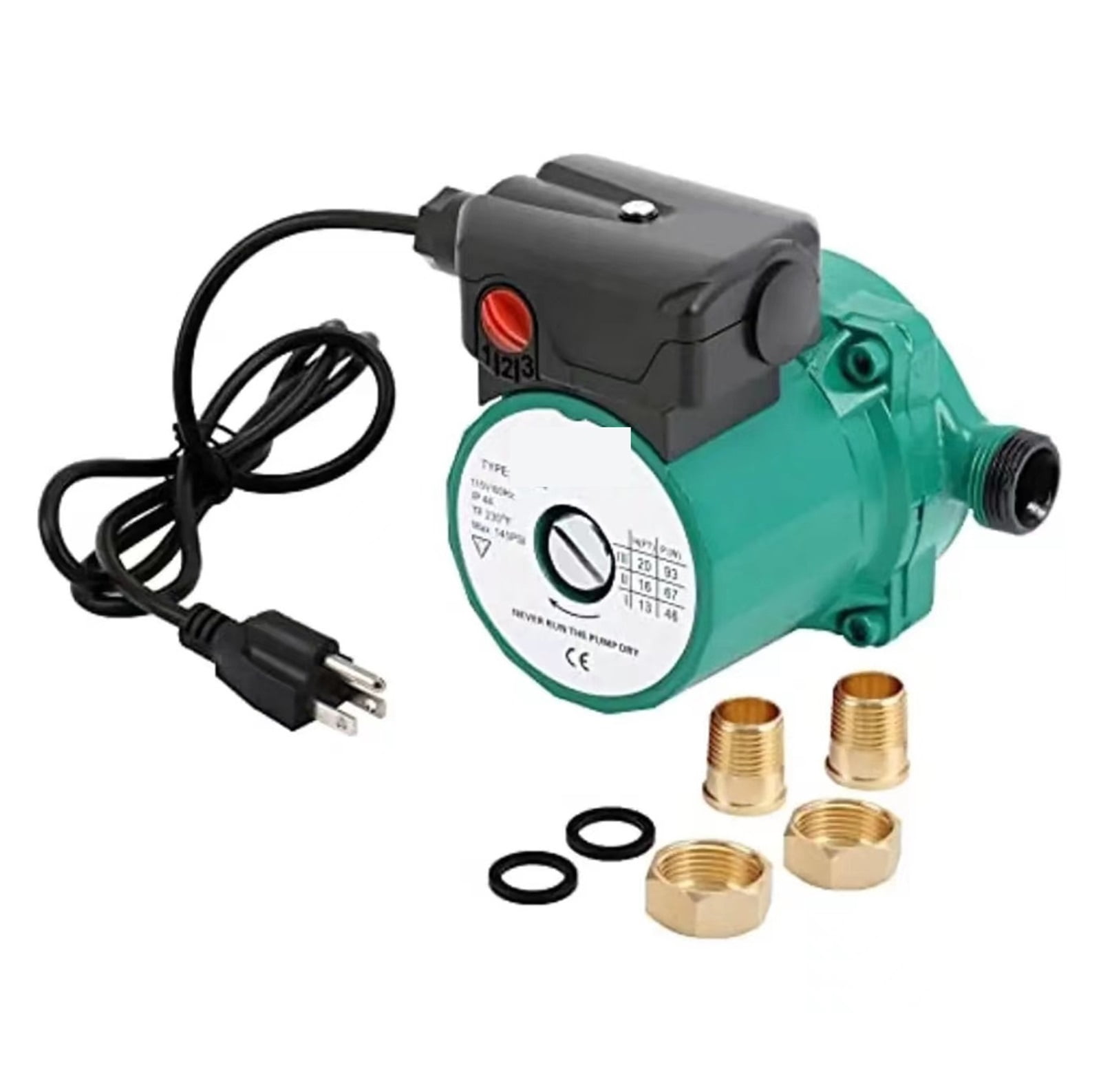100W Warm Ultra-quiet Booster Pump Central Heating Boiler Hot Water ...