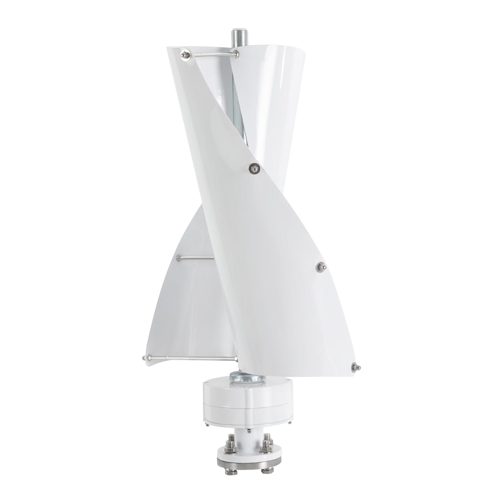 100W White Helical Wind Turbine, 12V. Iron-Aluminum Build, IP67. Low ...