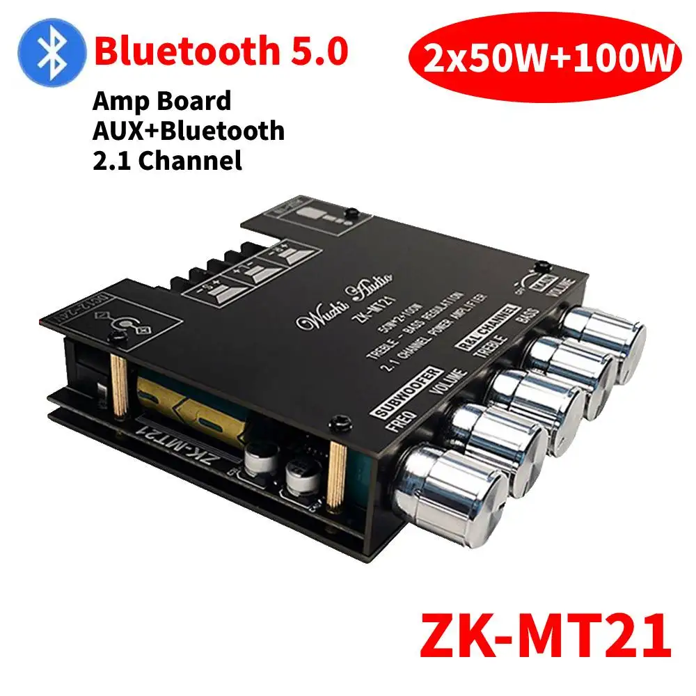 100Wx2 Bluetooth 5.0 Amplifier Board – HiFi Stereo Audio Module With ...