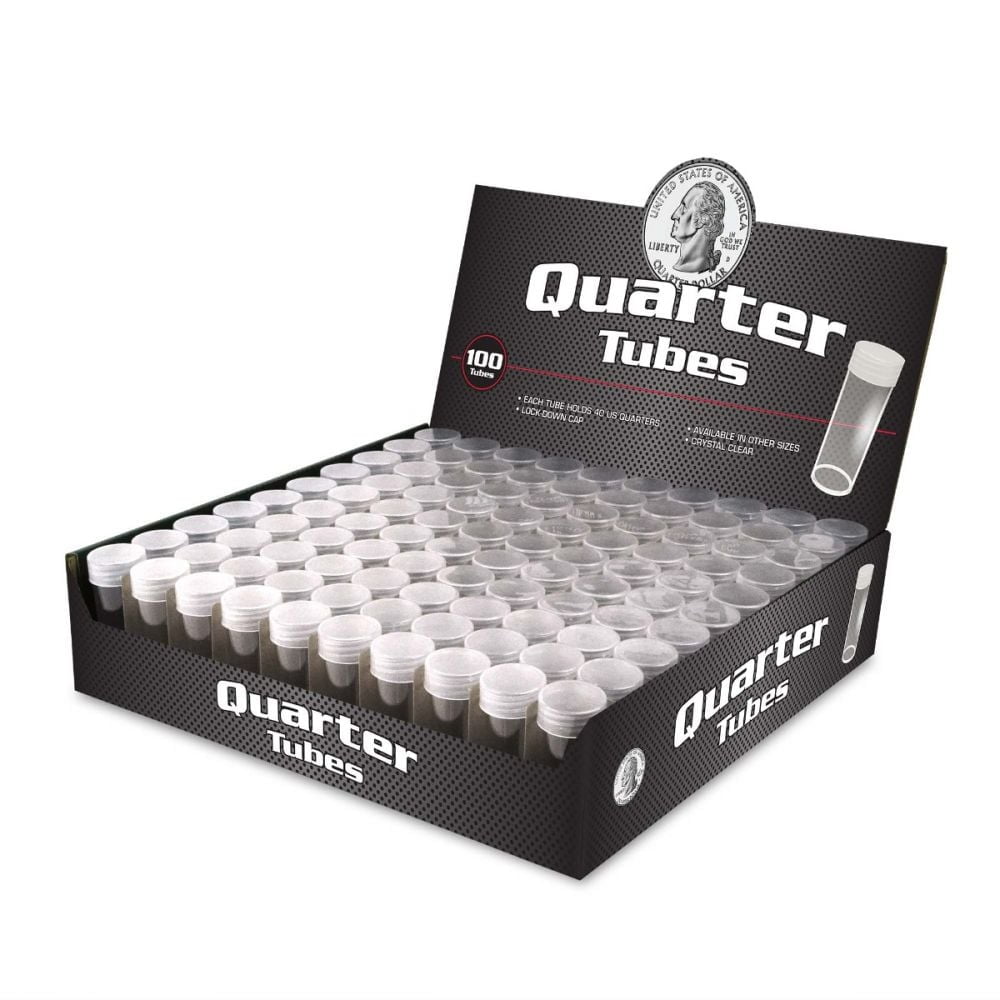 100X BCW Coin Tubes - Quarter - Walmart.com
