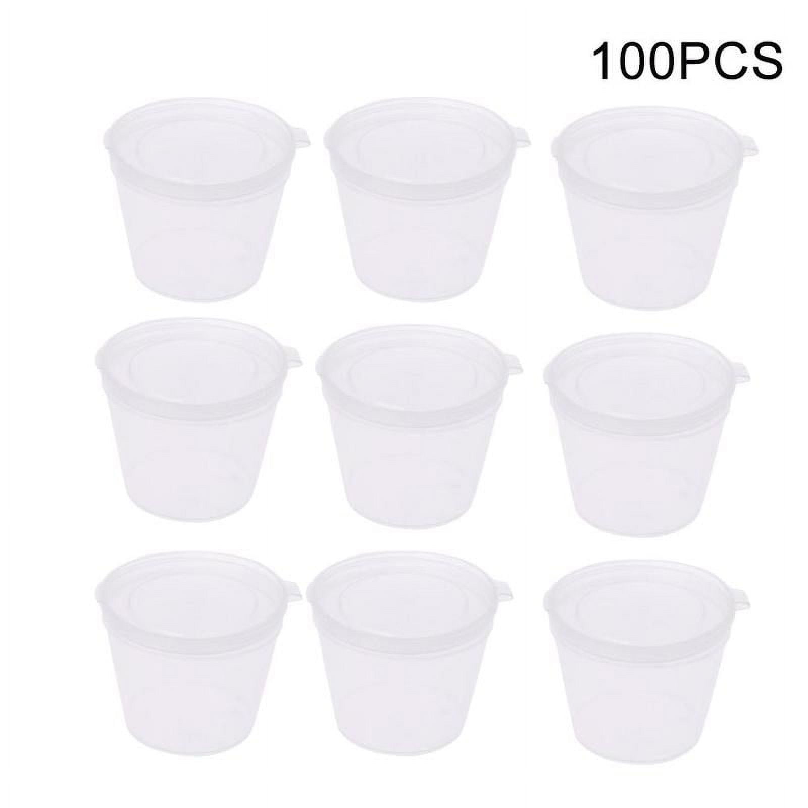 100X Clear Plastic Sauce Boxes Ketchup Storage Containers Small Cups ...