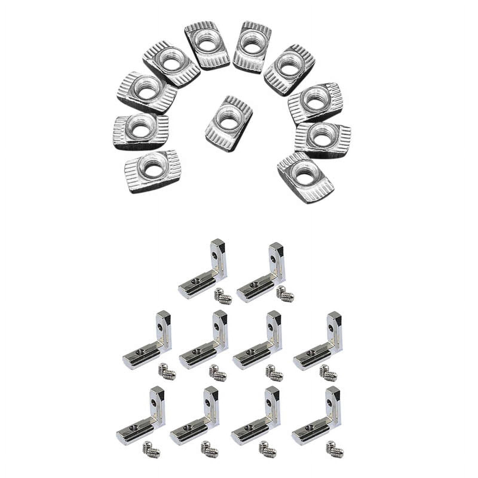 100X M5 Hammer Nut Carbon Steel Aluminum Connector & 20Pcs T Slot L ...