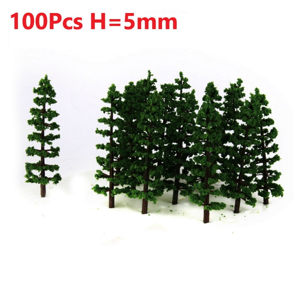 100X Model Railway Layout 1:160 N Scale Tower Trees Diy Model Trees ...