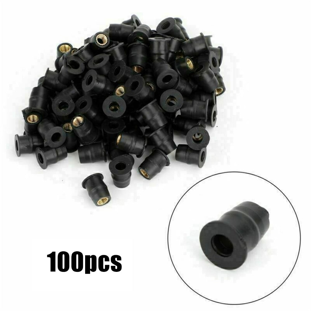 100X Neoprene Nut Rubber Nut M5 Vibration Damper Fairing Attachment H4 ...