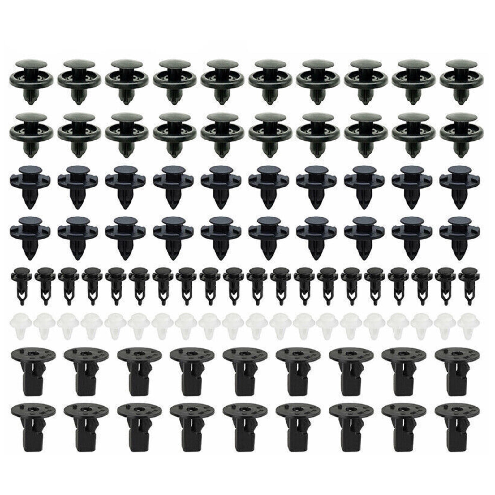 100X Plastic Push Rivets Panel/Moulding Clips Vehicle Body Retainer ...